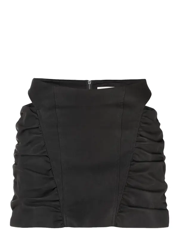 MISBHV Ruched Mini Skirt - Black