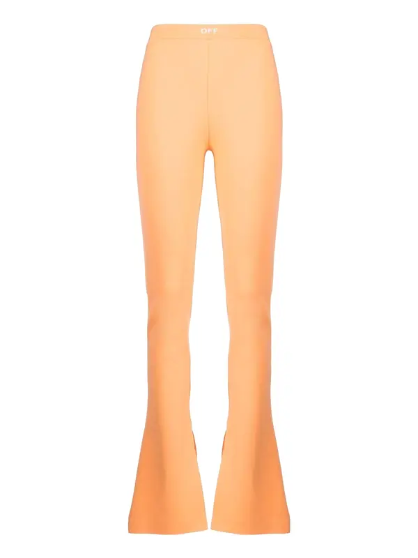 Off-White Flared Trousers - Orange