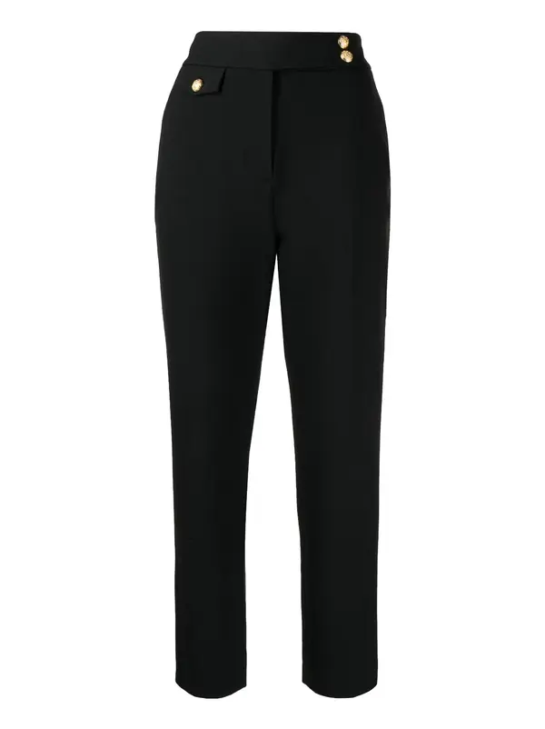 Veronica Beard Renzo Slim-fit Cropped Trousers - Black