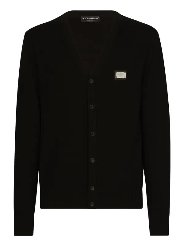 Dolce & Gabbana Logo-tag Cardigan - Black