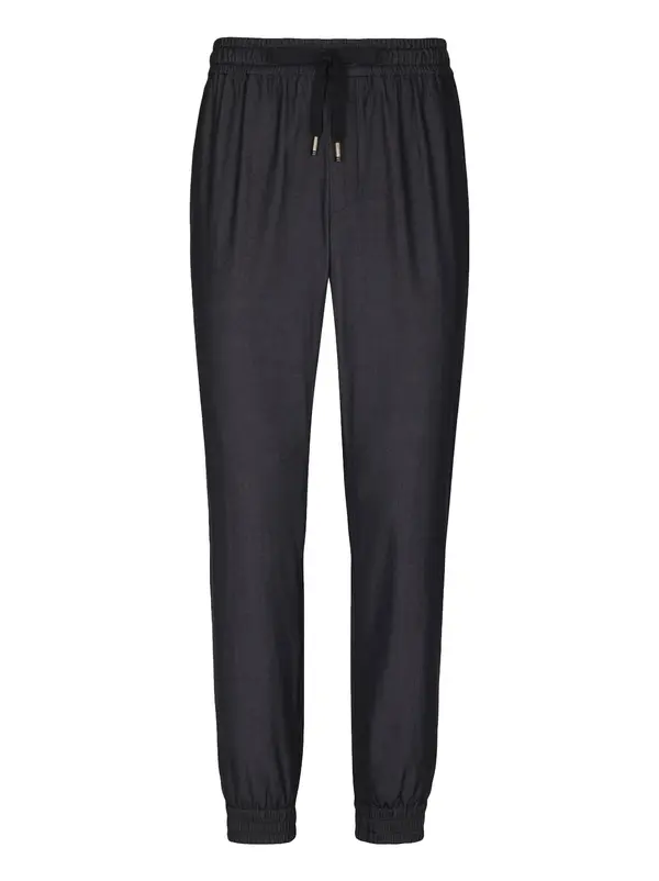 Dolce & Gabbana Virgin Wool Track Pants - Black