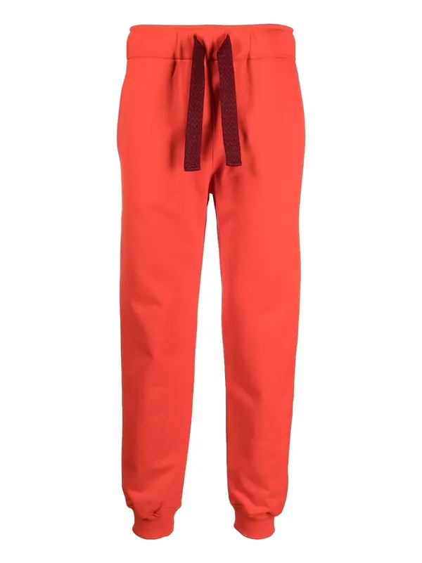 LANVIN Curb Woven Drawstring Track Pants - Red