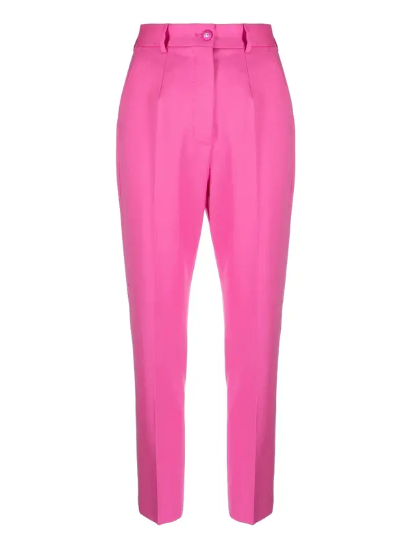 Dolce & Gabbana High-waisted Tapered Trousers - Pink