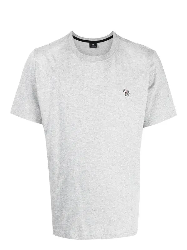 Paul Smith Zebra Embroidered-logo T-shirt - Grey