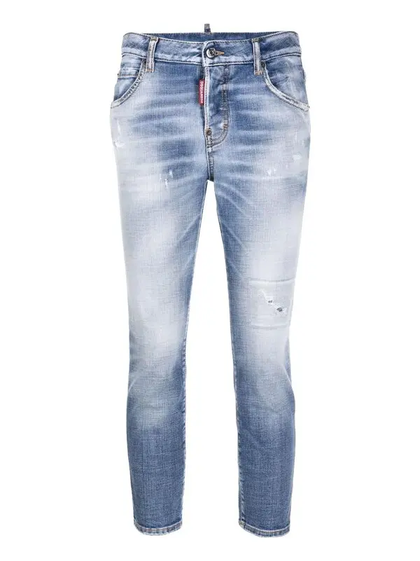 Dsquared2 Distressed-effect Cropped Jeans - Blue