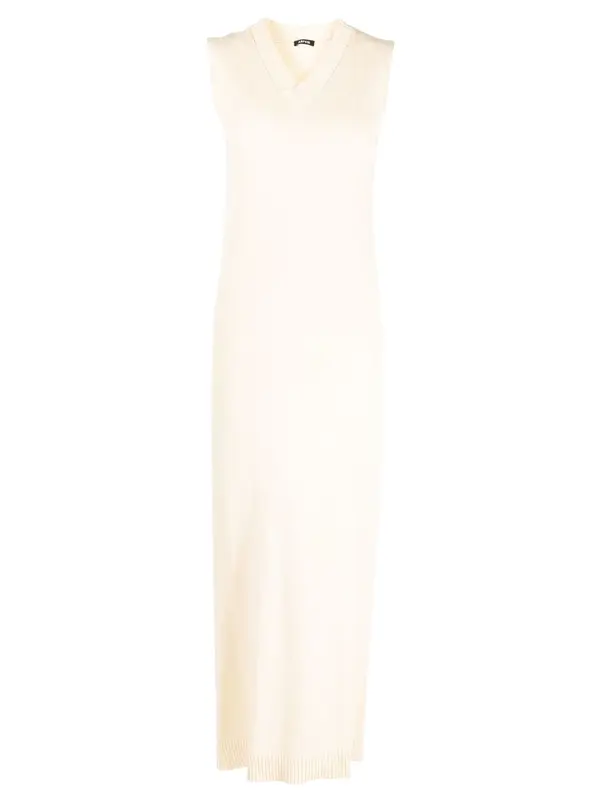 Aspesi Sleeveless Knitted Long Dress - Neutrals