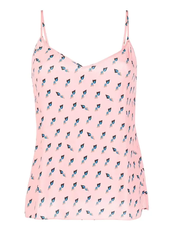 Diane Von Furstenberg Graphic-print Top - Pink