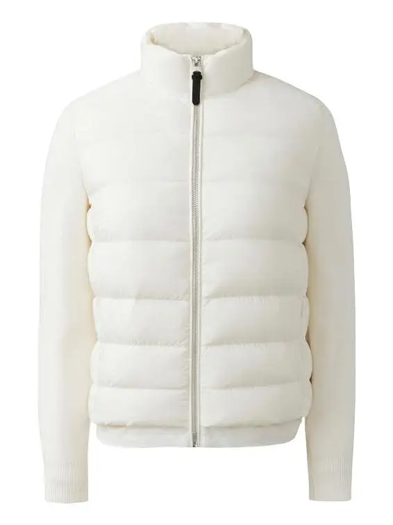 Mackage Knit Sleeve Down Puffer Jacket - Cream
