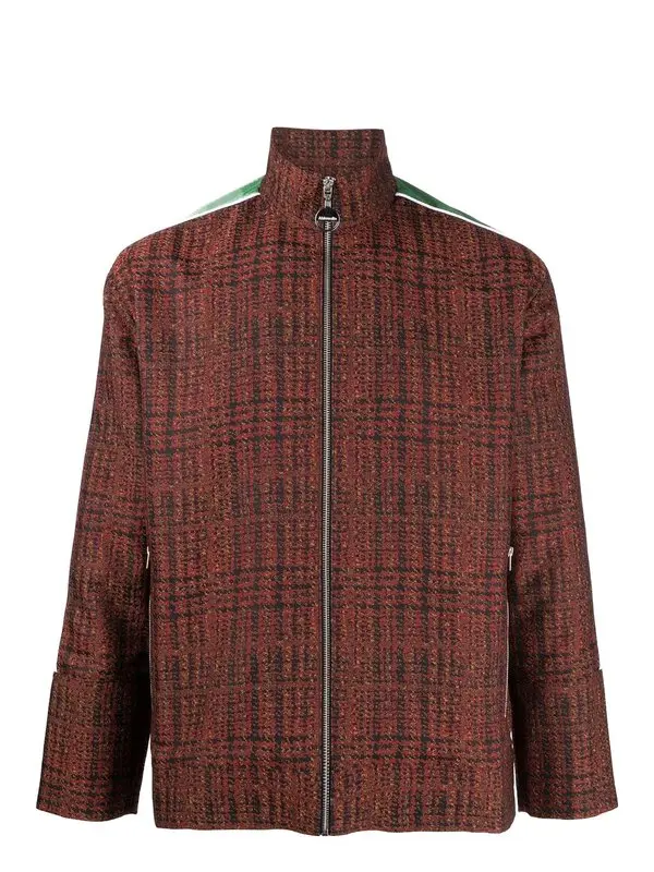 Ahluwalia Check Track Jacket - Brown