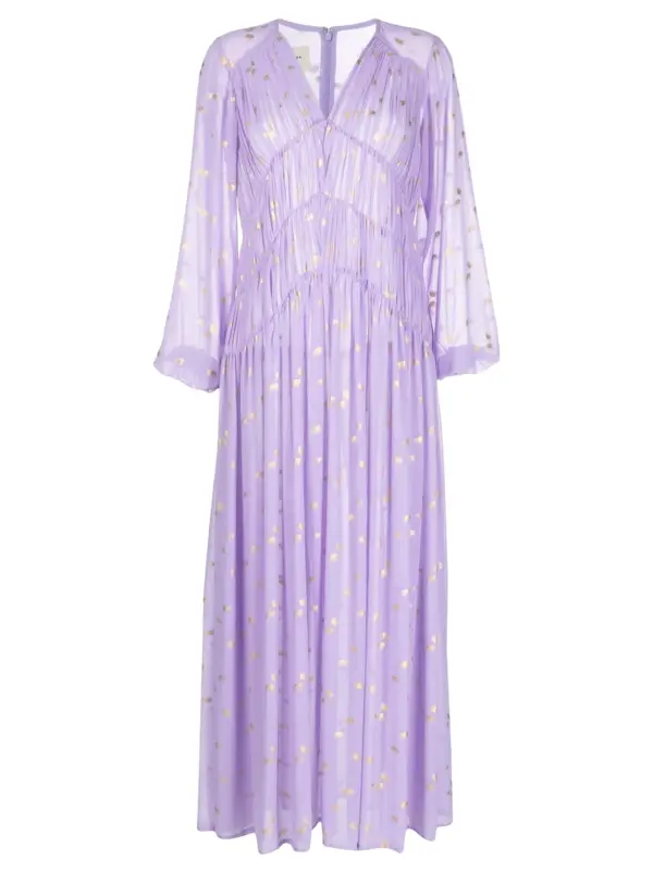 BAMBAH Polka-dot Print Long Dress - Purple