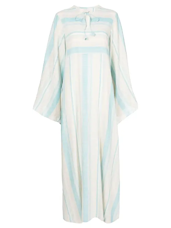 BAMBAH Striped Maxi Shirt Dress - Blue