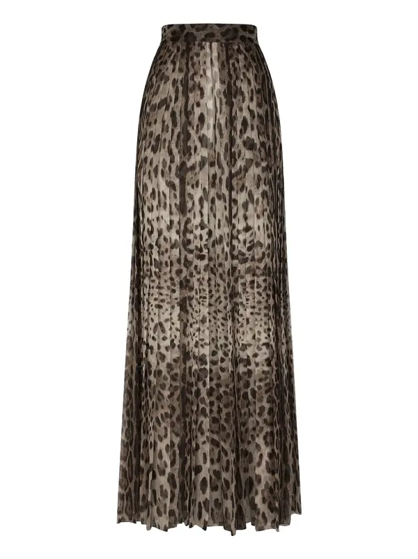 Dolce & Gabbana Leopard Print Culottes - Black