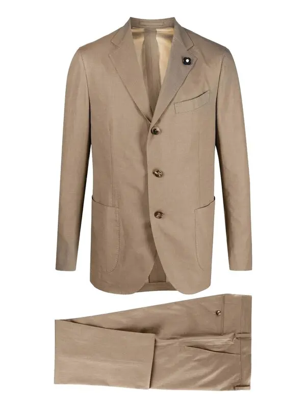 LARDINI Single-breasted Two-piece Suit - Brown