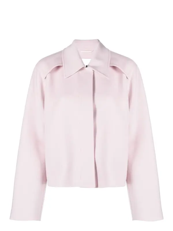 JIL SANDER Collared Wool Jacket - Pink