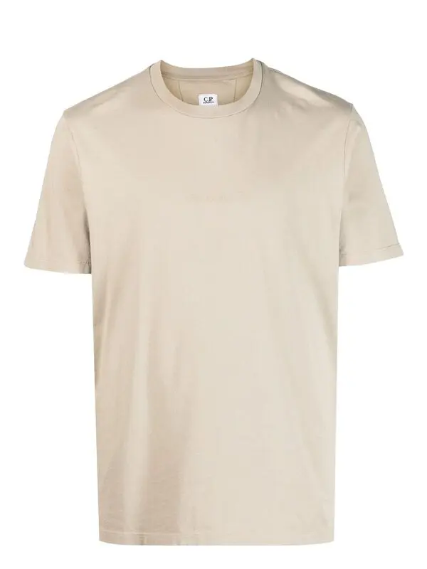 C.P. COMPANY Embroidered-logo T-shirt - Neutrals