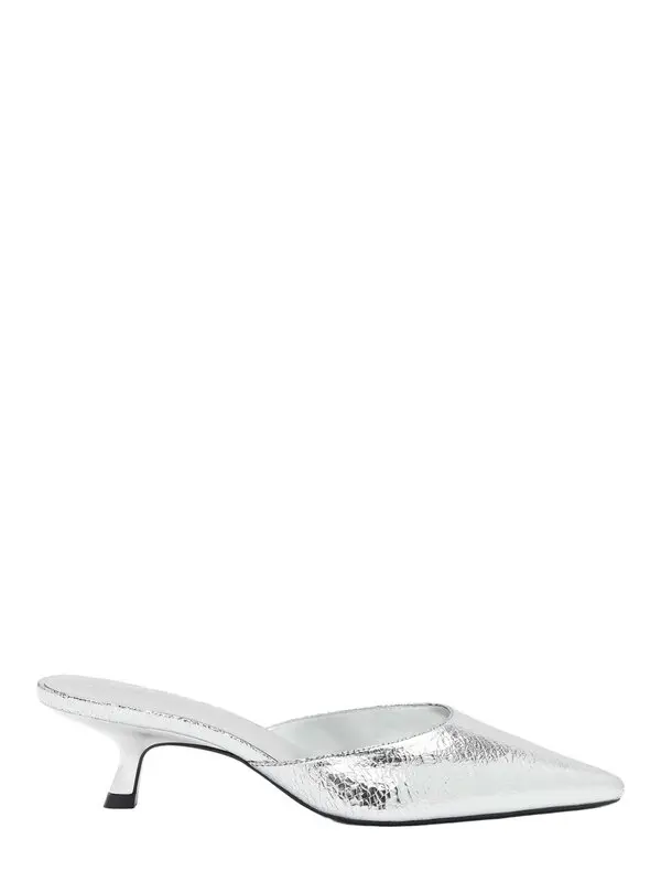 REFORMATION Wilda Kitten Mule - Silver