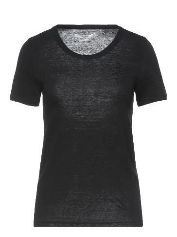 MARANT ETOILE Linen T-shirt - Black