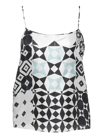 Giorgio Armani Geometric-print Camisole - Black