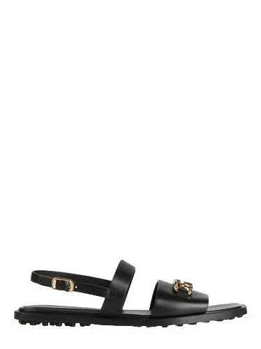 TOD'S Sandals Soft Leather - Black