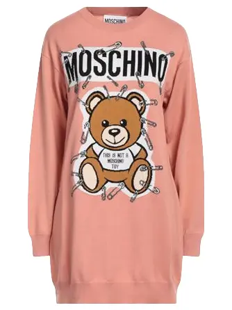 Moschino Mini Virgin Wool T-shirt Dress - Pink