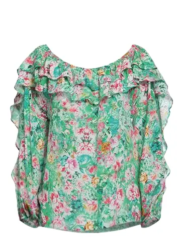 INÓA Floral-print Silk Top - Green