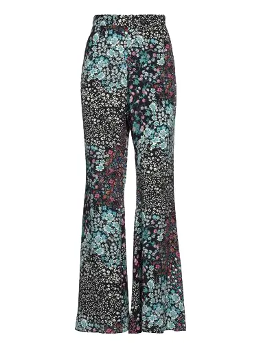 Pinko Floral Print Viscose Pants - Black