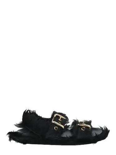 Marni Shearling Sandals - Black
