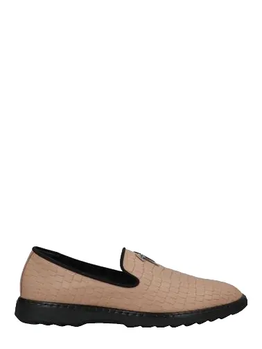 GIUSEPPE ZANOTTI Leather Loafers - Beige