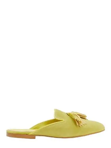 8 BY YOOX Suede Tassel Mules - Yellow