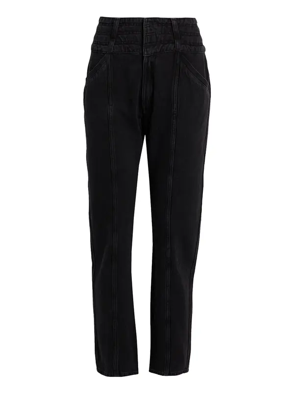 IRO PARIS Boucry High-rise Tapered Jeans - Black