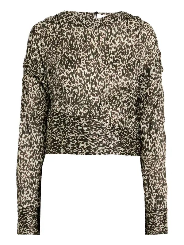 IRO PARIS Rusko Ruffled Leopard-print Blouse - Animal Print