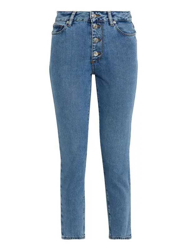 IRO PARIS Nevy High-rise Slim-leg Jeans - Mid Denim