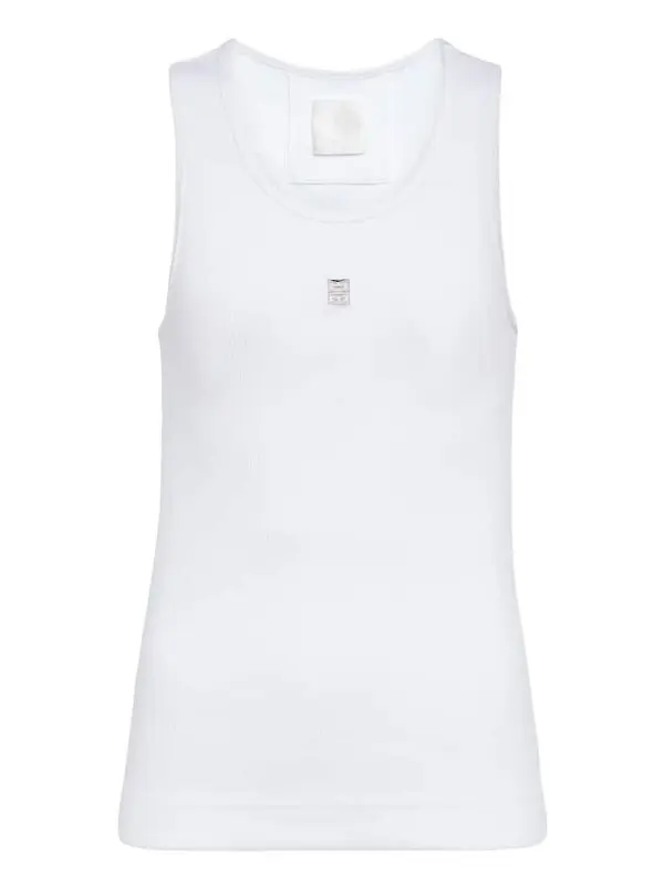 Givenchy 4g Cotton Tank Top - White