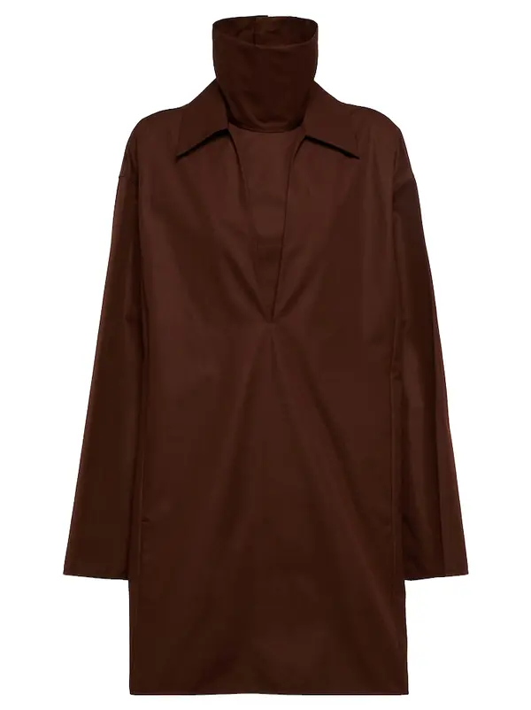JIL SANDER Layered Minidress - Brown