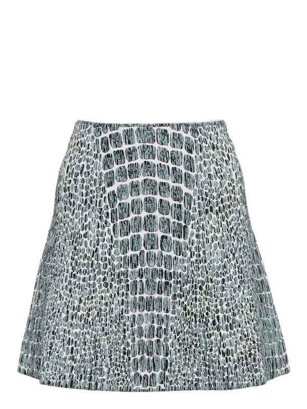 Alaïa Printed Jacquard Miniskirt - Blue