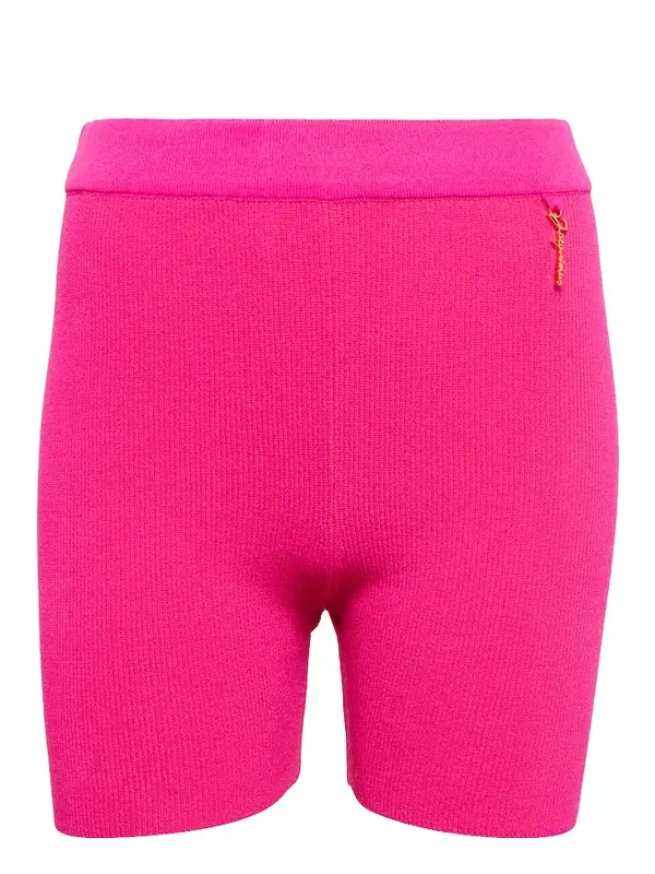 Jacquemus Le Short Pralu Knitted Biker Shorts - Pink