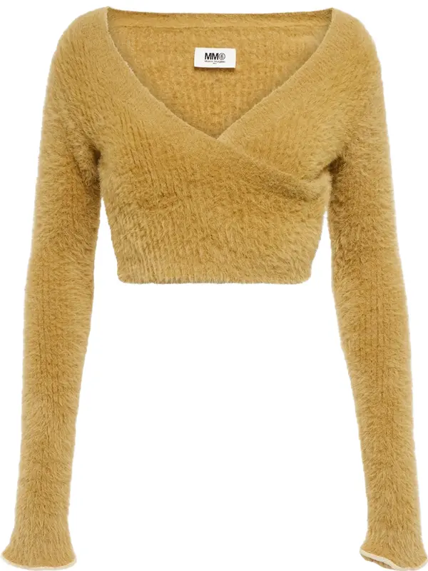 MAISON MARGIELA Knit Crop Top - Beige