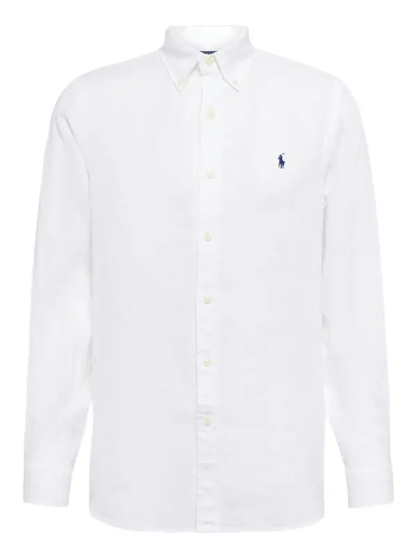 Polo Ralph Lauren Embroidered Linen Shirt - White