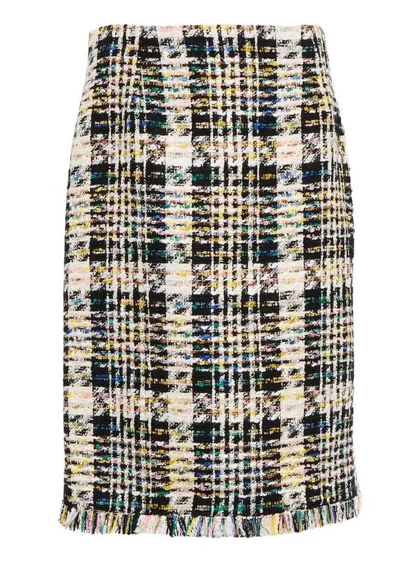 Oscar De La Renta Cotton-blend Tweed Skirt - Multicoloured