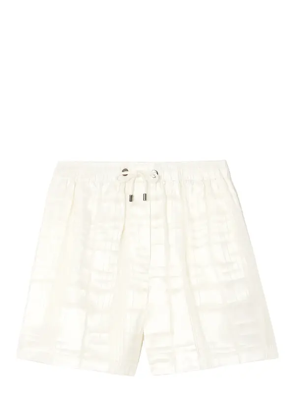 Brunello Cucinelli Satin-jacquard Shorts - White