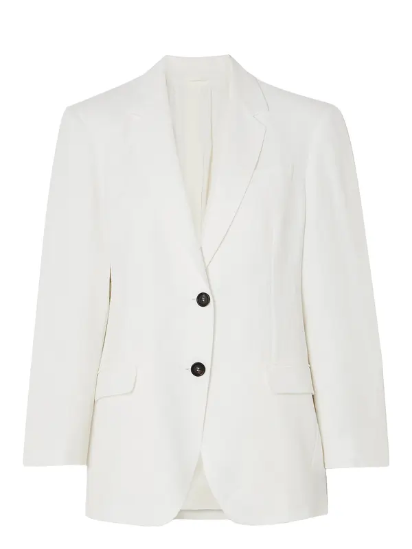 Brunello Cucinelli Twill Blazer - White
