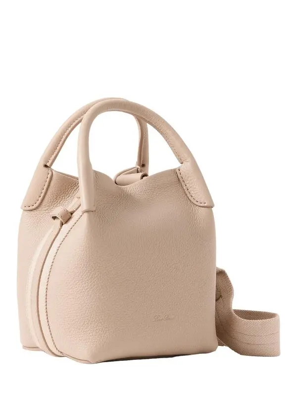 Loro Piana Bale Textured-leather Shoulder Bag - Neutrals
