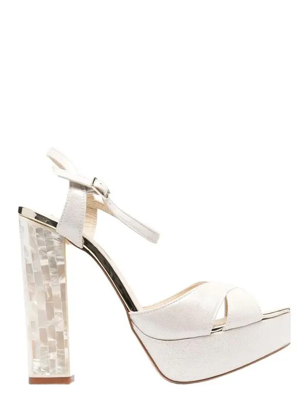 FREYA ROSE Bonnie Calf-suede Sandals - White