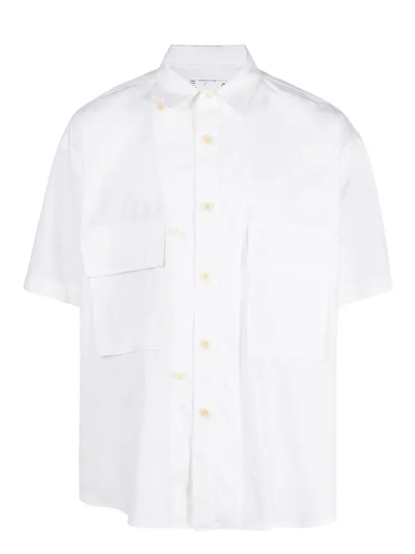 Sacai Flap-pockets Short-sleeved Shirt - White