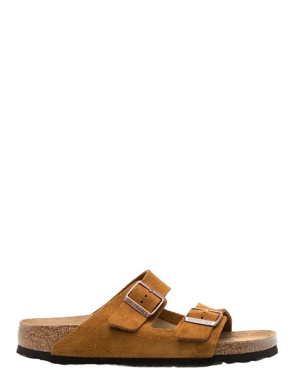 BIRKENSTOCK Arizona Sfb Calf-suede Sandals - Brown