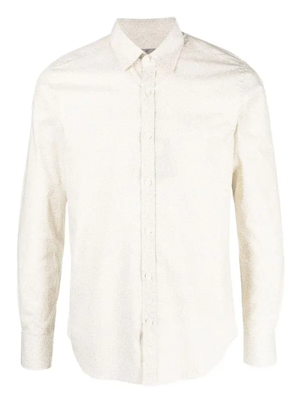 Canali Plain Button-down Shirt - Neutrals