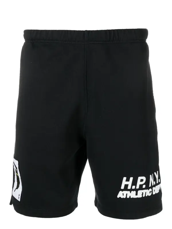 Heron Preston Slogan-print Cotton Shorts - Black