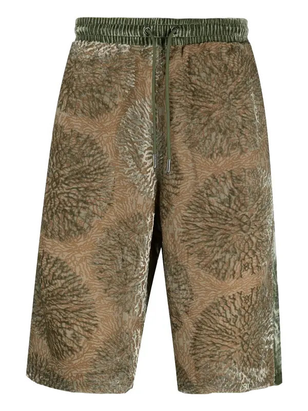 DAILY PAPER Abstract-print Bermuda Shorts - Green