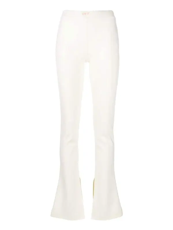 Off-White Sleek Split Leggings - White