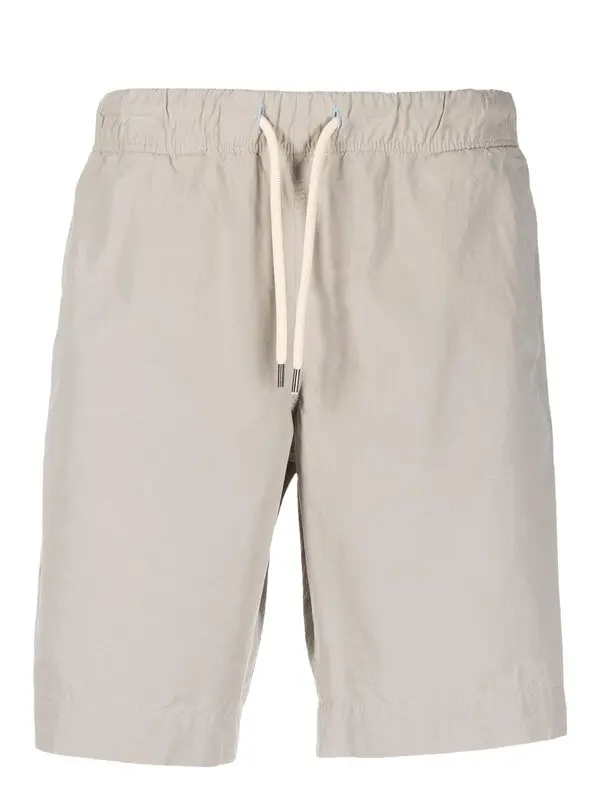 Paul Smith Drawstring-waist Organic Cotton Shorts - Grey